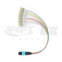 China SENKO MPO LC Breakout Cable Low Loss 850/1300nm 12 Fiber Fiber Optic Patch Cord for sale