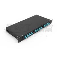 China Cold Rolled Steel Fiber Patch Panel 24 Fibers 19 Inch Rack Mount 12 Slots Tray SC LC FC ST Fixed ODF for sale