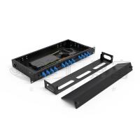 China Cold Rolled Steel Fiber Patch Panel 24 Fibers 19 Inch Rack Mount 12 Slots Tray SC LC FC ST Fixed ODF for sale