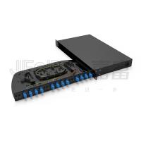 China 1U Rotating Fusion Splice Tray Fiber Patch Panel 48 Cores Cold Rolled Steel Rack Mount Cabinet for sale
