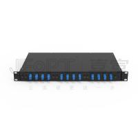 China 1U Rotating Fusion Splice Tray Fiber Patch Panel 48 Cores Cold Rolled Steel Rack Mount Cabinet for sale