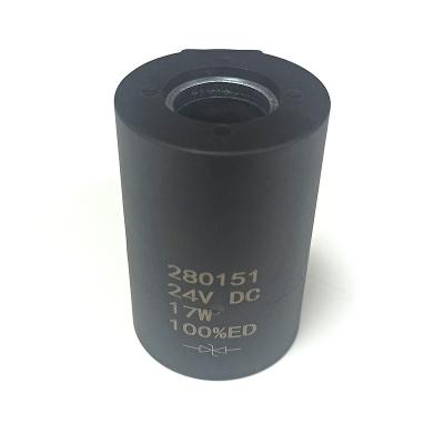 China 280151 280153 Solenoid Valve Coil 24V 17W 27W Solenoid Valve Coil for sale