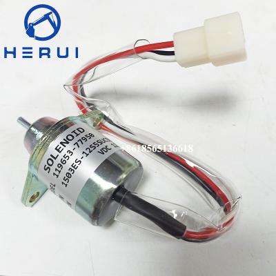 China Fuel Shut Off Solenoid Valve 12V 119653-77950 11965377950 For 3TNE84 1503ES-12S5SUC5S for sale