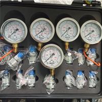 China 5 Gauges Hydraulic Pressure Gauge Excavator Diagnostic Tool Hydraulic Pressure Test Kit Excavator Hydraulic Pressure Gauge for sale
