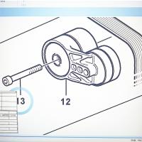 China Excavator Pulley Belt Tensioner VOE 20459947 20554253 for  EC140 EC160 EC180 EC210 EC240 EC290B BFM2012 for sale