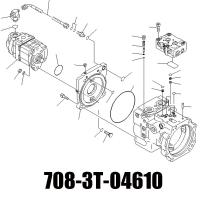 China New Mini Excavator PC78US-6  Main Pump Hydraulic Gear Pump 708-3T-04610 for Komatsu PC78 Pilot Gear Pump 7083T04610 for sale