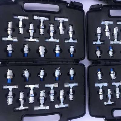 China For CHitachi Komatsu Kobelco Hydraulic Pressure Gauge Diagnostic Test Kits Pressure Tee Joint Box Diagnostic Tool for sale