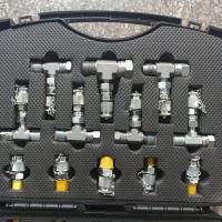 China For  Hitachi Komatsu Kobelco Hydraulic Pressure Gauge Diagnostic Test Kits Pressure Tee Joint Box Diagnostic Tool for sale