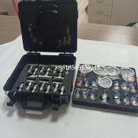 China Construction Machinery Parts Universal 5 Gauges Hydraulic Pressure Gauge Tester With Tee Joint Set Tee Connector Box for sale