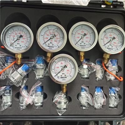 China Excavator Hydraulic Brake Pressure Gas Pressure Fuel Hydraulic Pressure Gauge Portable Diagnostic Tool Test Kit for sale