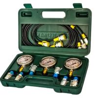 China Excavator Hydraulic Brake Pressure Gas Pressure Fuel Hydraulic Pressure Gauge Portable Test Kit Tool Box for sale