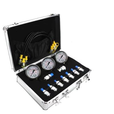 China Hydraulic Pressure Test Kit 3 Gauges for Excavators Pressure Gauge Diagnostic Tools for sale