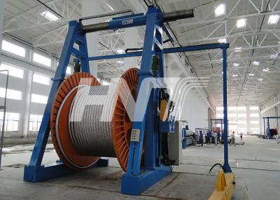 China Movable A Type Floor Take Up Cable Spooling Machine Electric Wire Rewinding 2500mm Flange 12000kg for sale