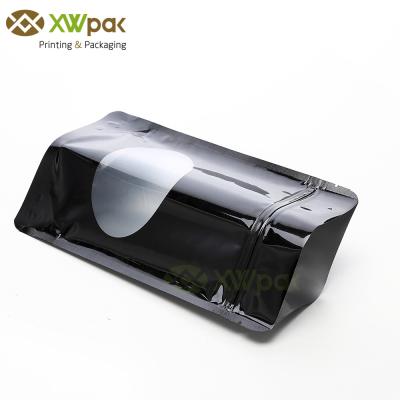China 250g Stock Coffee Bags Eco Friendly Coffee Beans Packaging With Window for sale