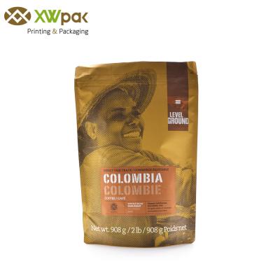China Plastic Stand Up Coffee Pouches , Heat Seal Aluminium Foil Laminated Pouches for sale