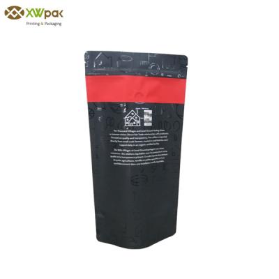 China Resealable k Stand Up Coffee Pouches With Plastic Valve / Window for sale