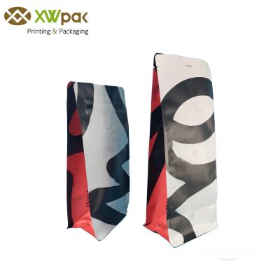 China Safety Craft Coffee Bag , Food Grade Box Bottom Coffee Bags With Valve for sale