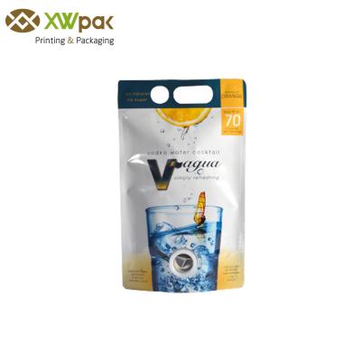 China Mylar Zipper Stand Up Coffee Pouches With Window Fan Resealable Smell Proof for sale