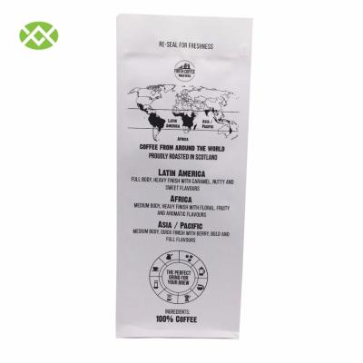 China Mylar Flat Bottom Coffee Bags Gusset Roasting Packaging Pouch Customized Size for sale