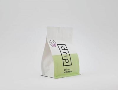 China Side Gusset Plastic Flat Bottom Coffee Bags With Valve Custom Digital Printing for sale