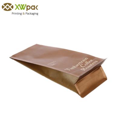 China Mylar Food Grade Kraft Paper Bags , Side Sealing 5mm Stand Up Pouch Coffee Bags for sale