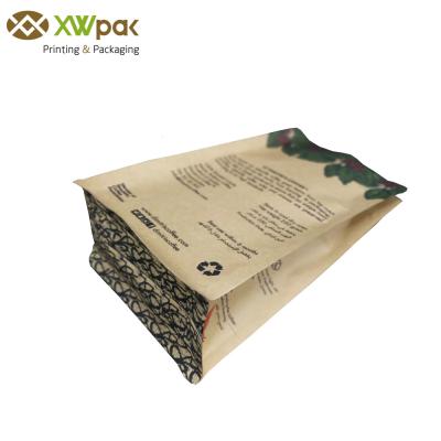China Roaster Kraft Paper Coffee Bags Food Packaging With Valve SGS / ISO Listed for sale