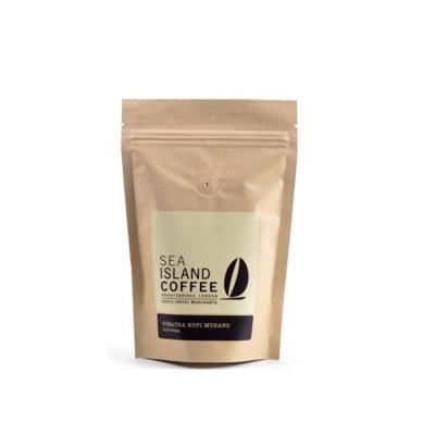 China 1Kg Brown Kraft Coffee Bags With Valve , Recyclable Small Coffee Pouches for sale