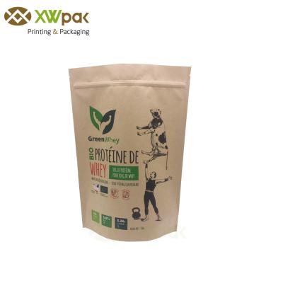 China Reusable Stand Up Barrier Pouches Eco Friendly Coffee Bags k Kraft Paper Material for sale