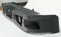 China Steel Stepside Offroad Rear Bumper for Ford F150 Pickup Truck with 2 LED Lights and Black Powder Coating for sale