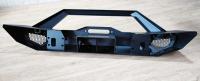 China Jeep Wrangler JK JL Front Bumper Protector - 3.0mm Steel Bull Bar with LED Fog Lights | ODM Available for sale