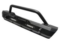China Jeep Wrangler JL JK Front Bull Bar - 3.0mm High-Strength Steel Bumper with LED Lights - Black Powdercoat Finish for sale