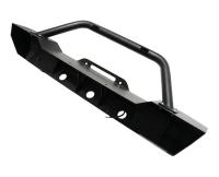 China Jeep Wrangler JL JK Front Bull Bar - 3.0mm High-Strength Steel Bumper with LED Lights - Black Powdercoat Finish for sale