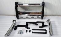 China 3.0 Inch Silver Stainless Steel Front Bumper Bull Bar for Hilux Ranger D-max Triton Pickup Trucks for sale