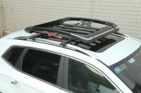 China Black Universal Cargo Roof Rack for Trucks & SUVs - 800 lb Capacity, 3mm Steel Construction, LED Lights for sale