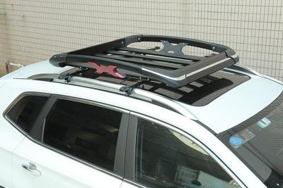 China Black Universal Cargo Roof Rack for Trucks & SUVs - 800 lb Capacity, 3mm Steel Construction, LED Lights for sale