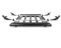 China Black Universal Cargo Roof Rack for Trucks & SUVs - 800 lb Capacity, 3mm Steel Construction, LED Lights for sale