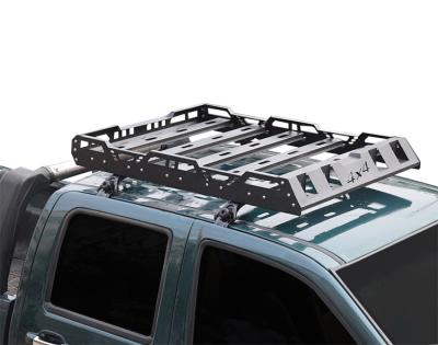 China 800-Pound Capacity Black Steel Cargo Roof Rack for Ford Ranger Hilux Revo & Multiple Truck Models for sale