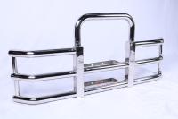 China Silver Stainless Steel 3.0-inch Bull Bar Front Bumper for Hilux Vigo Ford Ranger Pickup Trucks for sale