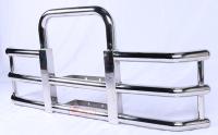 China Silver Stainless Steel 3.0-inch Bull Bar Front Bumper for Hilux Vigo Ford Ranger Pickup Trucks for sale
