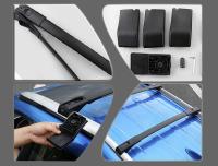 China Universal Black Aluminum Alloy Roof Cross Bars for 2012-2017 Toyota RAV4 - 2-Piece Set with Security Key for sale