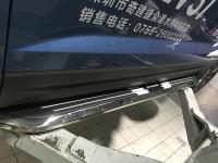 China Universal Plastic Aluminum Alloy Running Board Side Steps for Toyota Hilux Nissan Navara with 500lb Capacity 4.0mm Steel Bracket for sale