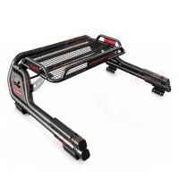 China Matte Black Steel Sport Roll Bar Universal 4x4 Pickup Truck Roll Bar With Luggage Compartment LED Brake Light for Revo 2015 for sale