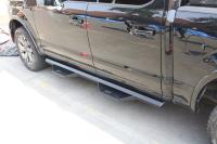 China Black Steelcraft Running Boards for Ford F150 - 5.0 Inch Wide Step, Q235A Carbon Steel Construction, No-Drill Installation for sale