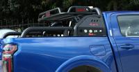 China Ford Ranger T6 T7 Black Steel Roll Bar with Rack | 20 Sets MOQ | One Year Warranty for sale