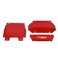 China 3.0mm Steel Skid Plate Engine Guard for Toyota Hilux Revo - Red/Black Underbody Protection Cover for sale