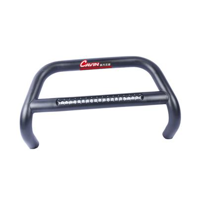China Black Steel Bull Bar Front Bumper Grille Guard - 3.0 Inch Steel Construction with LED Lights for Toyota Hilux Revo for sale