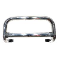 China 3.0 Inch Steel Bull Bar Front Bumper Grille Guard for Toyota Hilux Revo & 6 Other Models - Silver Finish for sale