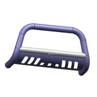 China Steel Nissan Navara NP300 Front Bumper Bull Bar - 3.0 Inch Tube, Silver/Black, One Year Warranty for sale
