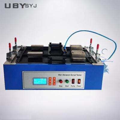 China UP-1007 Wet Abrasion Scrub Tester with 300mm Stroke Length, 5~95 Times/Min Adjustable Frequency and 454±10g Brush Weight for sale