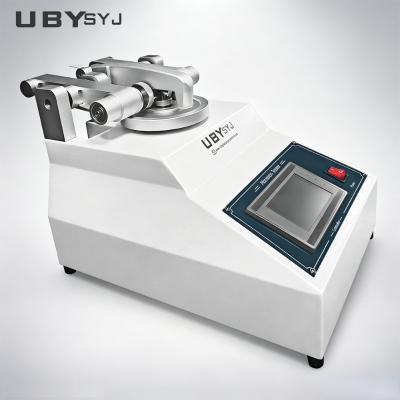 China Laboratory Taber Abrasion Tester with LCD Touch Screen 60/72 rpm Rotating Speed and 250g 500g 750g Load for Rubber Leather Textile Plastic for sale